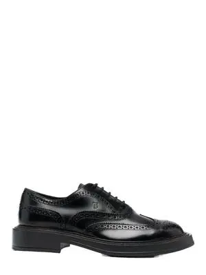 TOD'S Calf Leather Oxford Shoes - Black