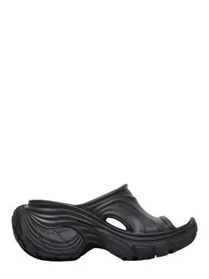 Balenciaga Platform Mules - Black