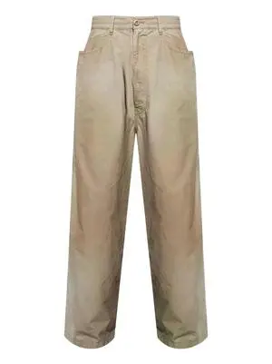 Balenciaga Cotton Trousers - Neutrals