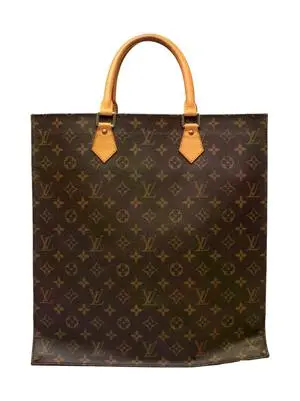 LOUIS VUITTON Monogram Sac Plat Tote Bag - Brown