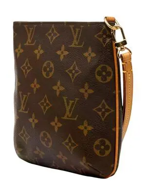 LOUIS VUITTON Monogram Partition Clutch Bag - Brown