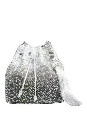 Judith Leiber Crystal Embellished Bucket Bag - Silver