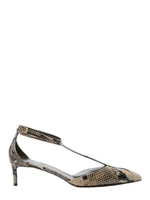 Khaite Mia Snakeskin-effect Pumps - Neutrals