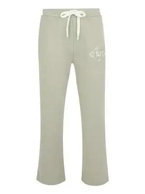 EXIT SOCIETY Fractured X Logo-print Drawstring Track Pants - Neutrals