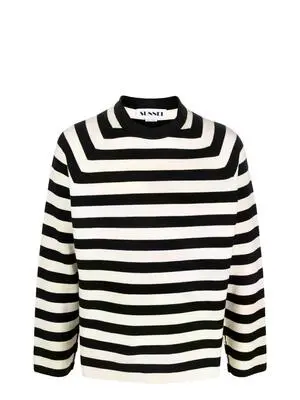 Sunnei Striped Cotton Sweatshirt - Blue