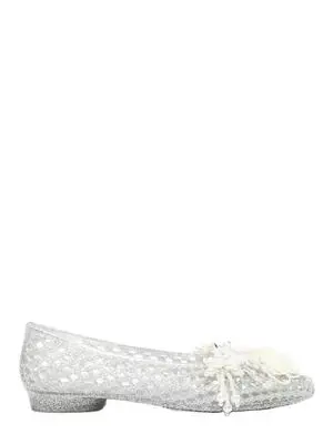 HEAVENLY JELLY Glitter Embellished Flat Pumps - Silver
