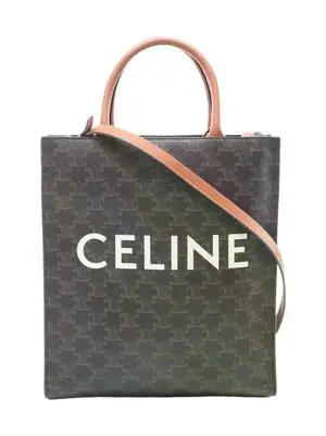 Celine Triomphe Canvas Logo-print Tote Bag - Brown