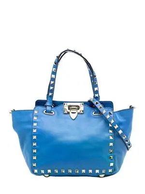 Valentino Garavani Rockstud Trapeze Satchel - Blue