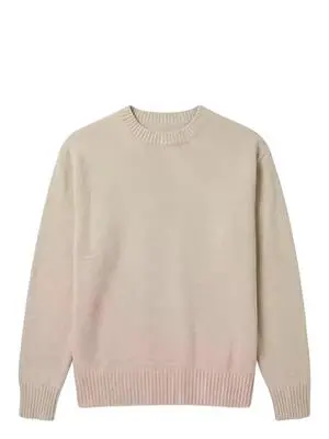 JURTA Ribbed-trim Round-neck Sweater - Neutrals