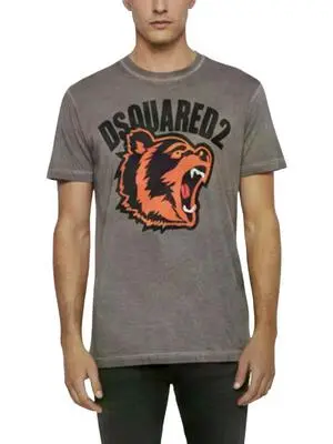 Dsquared2 Bear Logo Print T-shirt - Grey