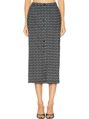 FRAME Polka Dot Skirt - Black Multi