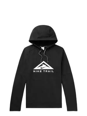 Nike Trail Magic Hour Logo-print Cotton-blend Hoodie - Black