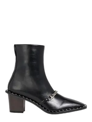 Stella McCartney Falabella Embellished Square Toe Ankle Boots - Black