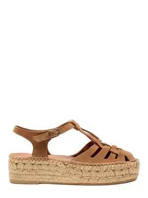 NAGUISA Bemol" Caramel Espadrille Sandals - Brown
