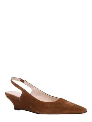 Ron White Ron White Bryne Pointed Toe Slingback Pump Saddle