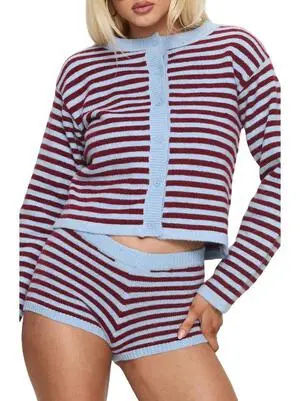 Princess Polly Kollens Striped Knit Cardigan - Blue Multi