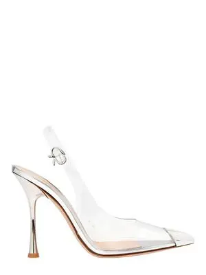 GIANVITO ROSSI Gianvito Rossi Diana Glass Pumps With Silver Chromed Toe Cap Silver