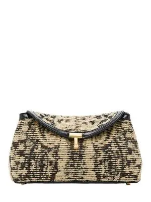 TOTEME T-lock Paisley Clutch - Black