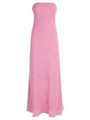 Staud Organza Beaded Cassie Maxi Dress - Pink