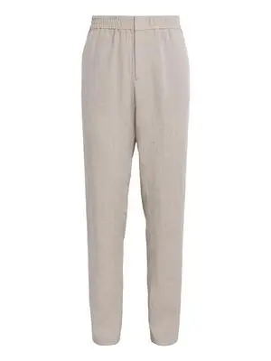 Sunspel Linen Drawstring Trousers - Beige