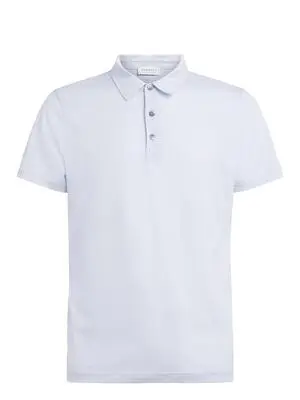 Sunspel Supima Cotton Polo Shirt - Blue