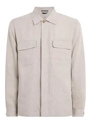 Sunspel Linen Overshirt - Beige