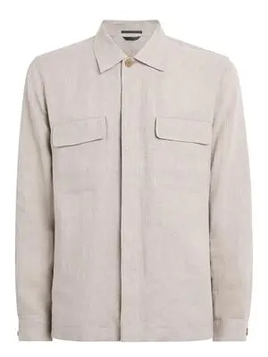 Sunspel Linen Overshirt - Beige
