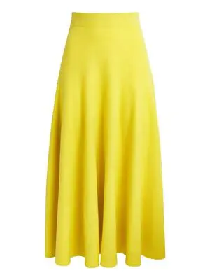 Gabriela Hearst Wool Cairan Maxi Skirt - Yellow
