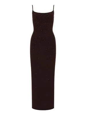 MC2 SAINT BARTH Embellished Maxi Dress - Brown