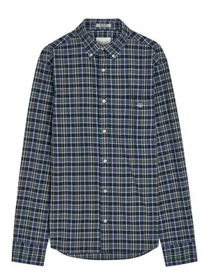 Gant Plaid Cotton Shirt - Navy