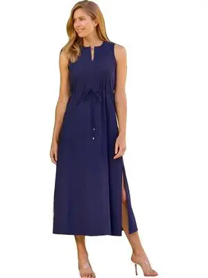 Jude Connally Jude Connally Bebe Lightweight Sleeveless V-Neck Maxi Dress Navy