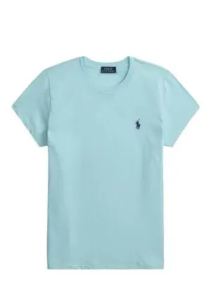 Polo Ralph Lauren Crewneck T-shirt With Embroidered Logo - Blue