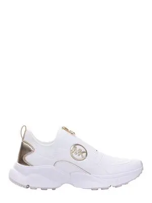 Michael Kors Sami Logo-appliqué Zipped Sneakers - White