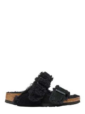 BIRKENSTOCK Birkenstock Arizona Teddy Split Sandals With Adjustable Buckles