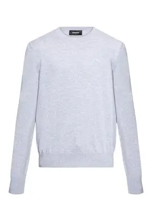 Dsquared2 Crewneck Pullover With Embroidered Logo - Grey