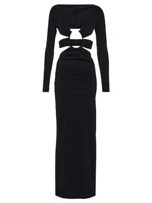 Christopher Esber Cut-out Ruched Maxi Dress - Black