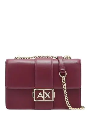 Armani Exchange Chain-link Crossbody Bag - Red