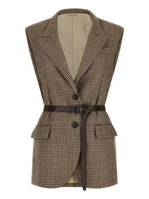 Brunello Cucinelli Brunello Cucinelli Sleeveless Belted Waistcoat No