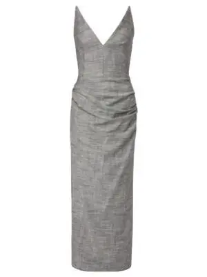 Maticevski Saucy Minx Cotton Midi Dress - Gray