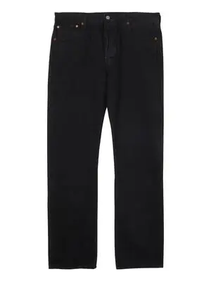 LEVI'S 501 Straight Leg Jeans With Logo Patch - Black