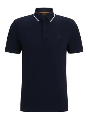 Hugo Boss Passertip Logo Patch Polo Shirt - Blue