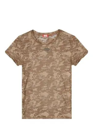 DIESEL® Kasia-utlt Short Sleeved Lace Top - Brown