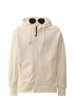 C.P. COMPANY Goggle Zip-up Hoodie - White