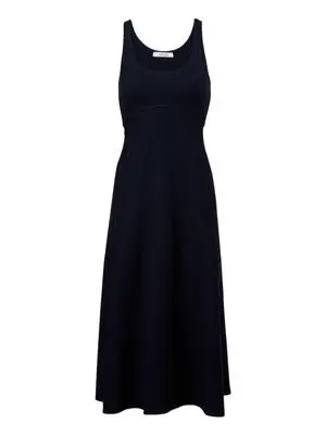 Dorothee Schumacher Ribbed Cotton-blend Midi Dress - Black