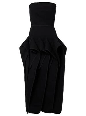 Maticevski Breakout Draped Midi Dress - Black