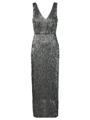 Erdem Embellished Column Cocktail Dress - Black