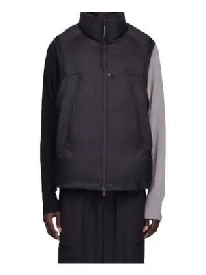 Y3 Stand Collar Puffer Vest - Black