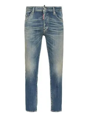Dsquared2 Medium Sandy Wash Skater Jeans - Blue