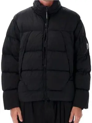 C.P. COMPANY Quilted Puffer Jacket - Black