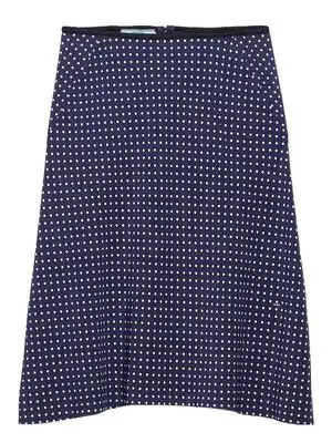 Prada Polka Dot Flared Skirt - Blue
